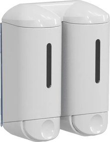 MARPLAST MARPLAST, SHOWER SMALL dvojitý dávkovač tekutého mýdla, 2x170ml, bílá, A94601