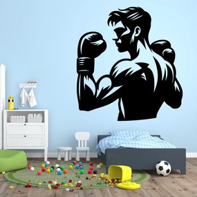 Živá Zeď Samolepka na zeď Boxer Barva: černá
