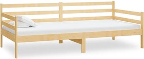 Válenda s matrací 90 x 200 cm masivní borové dřevo 3083579