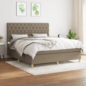 Box spring postel s matrací taupe 160x200 cm textil 3142589