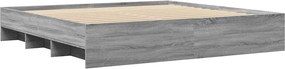 Rám postele šedý sonoma 200 x 200 cm kompozitní dřevo 3295630