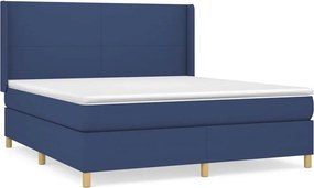 Box spring postel s matrací modrá 180x200 cm textil 3131855