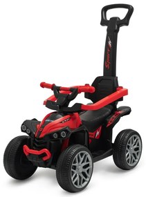 Dětské odrážedlo Baby Mix Mega Prime EVA s vodící tyčí červené