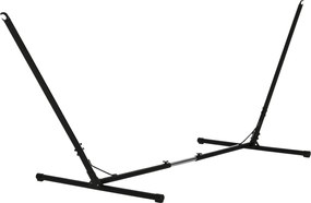 Outsunny Nastavitelný Zahradní Houpací Síťový Stojan 313-388x109x116 cm, Kovová Konstrukce pro Vnitřní a Vnější Použití, Maximální Zatížení 120 kg | A