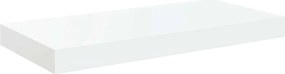 Plovoucí nástěnné police 2 ks bílé vysoký lesk 50x23,5x3,8 cm MDF 323746