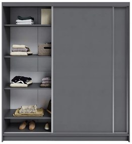 Šatní skříň DENVE 200x218x60,3 cm šedá