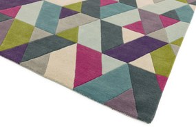Barevný  koberec Mode Chevron Blue Green Rozměry: 70x200 cm