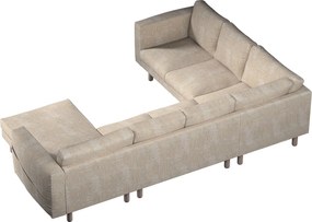 Potah na pohovku IKEA Norsborg rohová, 5-místná se šezlongem barva béžová látka pletený vzor, vzorované