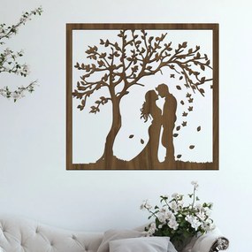 dřevo života Dřevěný strom PODZIMNÍ LÁSKA Zvolte rozměr (cm): 80x80, Zvolte barvu dekoru: Ořech