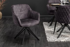 Invicta Interior Designová dřevěná kuchyňská židle šedá: Camprestre II