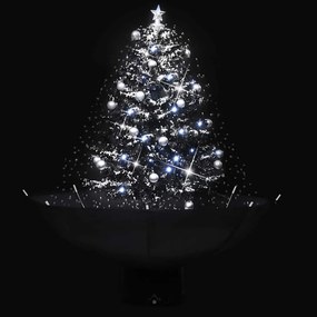 Sněžící vánoční stromek s deštníkovým stojanem černý 75 cm PVC 289931