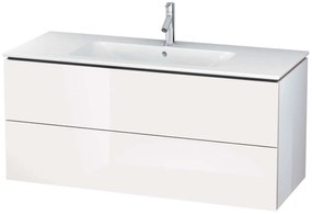 Duravit L-Cube - Umyvadlová skříňka 55x122x48 cm, 2 zásuvky, lesklá bílá LC624302222