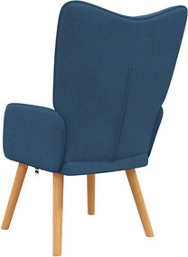 Relaxační křeslo modré textil 327923