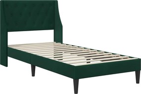 Rám postele s matrací s matrací Tmavě zelená 100 x 200 cm samet 3414779