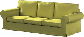 Potah na pohovku IKEA Ektorp 3-místná rozkládací, NOVÝ MODEL 2013 barva zelená látka lesklé, sametová