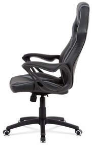 Kancelářská židle černo šedá MESH, houpací, kříž černý, KA-G406 GREY