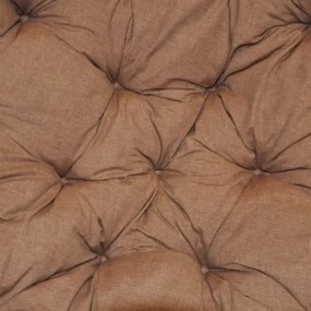 Ratanový papasan tmavý, průměr 115 cm - polstr hnědý melír