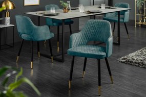 Designová židle Laney petrolejový samet