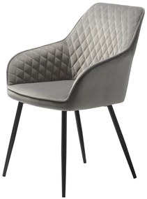 Designová židle Dana šedý samet