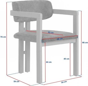 Bílé jídelní křeslo s područkami Toscana – Kalune Design
