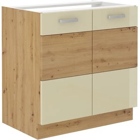 Kuchyňská skříňka Artisan 80 ZL 2F BB Barva dvířek krém lesk