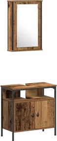Sada koupelnového nábytku 4 ks Staré dřevo 33 x 33 x 185,5 cm 3332594