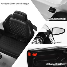 Costway VW Beetle dětské auto s hudbou a 2 režimy osvětlení včetně 2,4 G