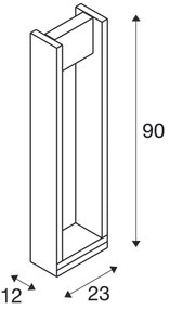 SLV 1003001 Quad, venkovní sloupkové svítidlo, LED 18W 3000K, antracit, výška 90cm, IP65