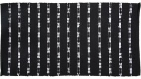 Koberec prošívaná černá, 70 x 140 cm