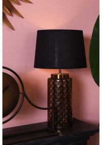 Zlato černá stolní lampa Herold – 28x51 cm