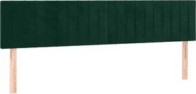 Box spring postel s matrací tmavě zelená 200x200 cm samet 3141446