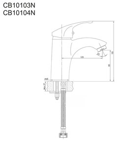 Mereo Mereo, Umyvadlová stojánková baterie, Sonáta, s výpustí, chrom, CB10104N