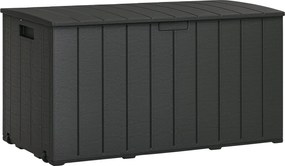 Outsunny 366L Plastová Skříň na Úložný Prostor do Zahrady s Dvojitou Stěnou, Vodotěsná, UV Ochrana, s Koly a Rukojeťmi pro Terasu, Nosnost 100 kg, 122