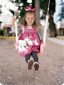 Medvídek 3 v 1 kbelíková houpačka Ricokids růžová