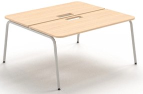 NARBUTAS - Dvoumístný pracovní stůl ROUND se zaoblenými rohy 160x164