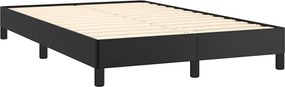 Box spring postel s matrací a LED černá 120 x 190 cm umělá kůže 3270135