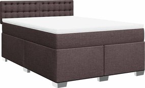 Box spring postel s matrací tmavě hnědá 140x190 cm textil 3288200