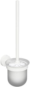 Sapho Sapho, X-ROUND WHITE WC kartáč závěsný, mléčné sklo, bílá mat, XR303W
