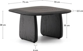Odkládací stolek z dubového dřeva 70x71 cm Pirita – Kave Home