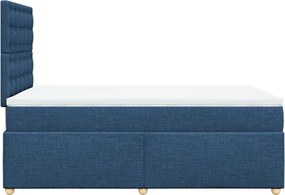Box spring postel s matrací modrá 120x200 cm textil 3293567