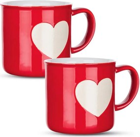 Sada keramických hrnků WHITE HEART 350 ml 2 ks