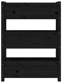 Truhlík černý 77 x 25 x 104,5 cm masivní borové dřevo,  823938