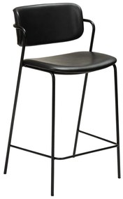 Černá barová židle z imitace kůže DAN-FORM Denmark Zed, výška 95,5 cm