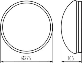 Svítidlo s čidlem Kanlux PIRES DL-60O E27 sklo matné 08810 AKCE 4+1