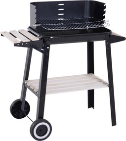 Outsunny Uhlíkový Gril BBQ na Pikniky a Otevřený Oheň 83x46x87 cm | Aosom