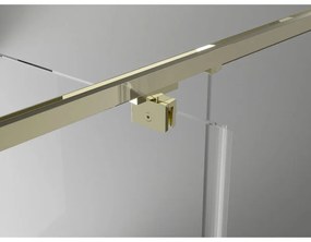 Mexen Exo, výklopný sprchový kout 145 x 70 cm, čiré sklo, zlatá, 819-145-070-50-00