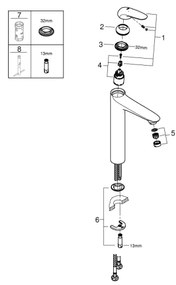 GROHE 23719003 - Umyvadlová baterie EUROSTYLE XL lesklý chrom