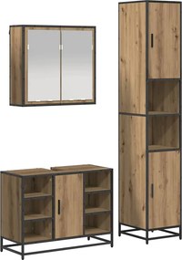 Sada koupelnového nábytku 3 ks Artisanový dub 80 x 33 x 60 cm 3402546