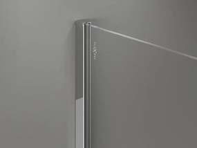 Mexen, Mexen Kioto-X sprchová stěna 90 x 200 cm, grafit 10 mm, chrom - 800-090-101-01-40-X