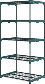 Outsunny stojan na rostliny se 5 policemi – do interiéru i exteriéru, tmavě zelený, 67 × 49 × 138 cm | Aosom